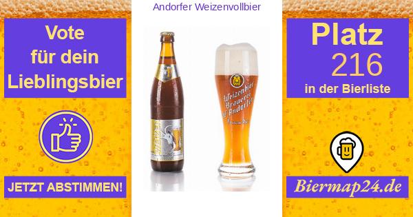 ᐅ Andorfer Weizenvollbier Platz 218 » Test 2026