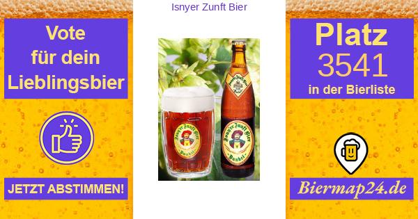 ᐅ Isnyer Zunft Bier Platz 3579 » Test 2026 | Biermap24