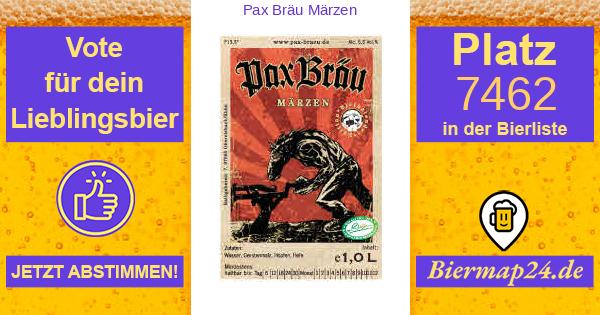 ᐅ Pax Bräu Märzen Platz 7469 » Test 2025 | Biermap24