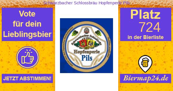 ᐅ Schwarzbacher Schlossbräu Hopfenperle Pils » Platz 742