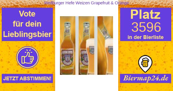 ᐅ Weilburger Hefe Weizen Grapefruit & Orange » Platz 4181